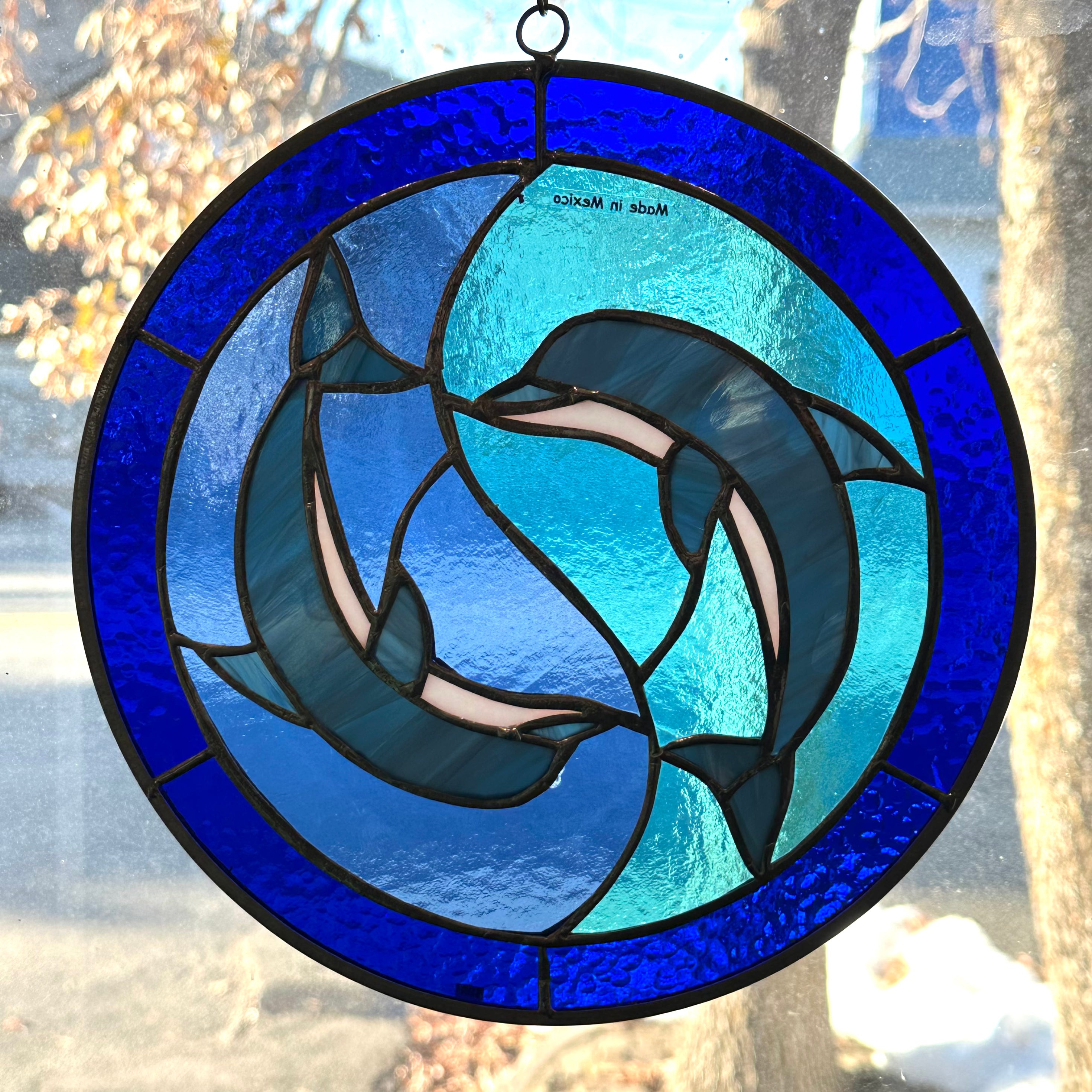 Stained Glass Dolphin Sun Catcher – The Crystal Room